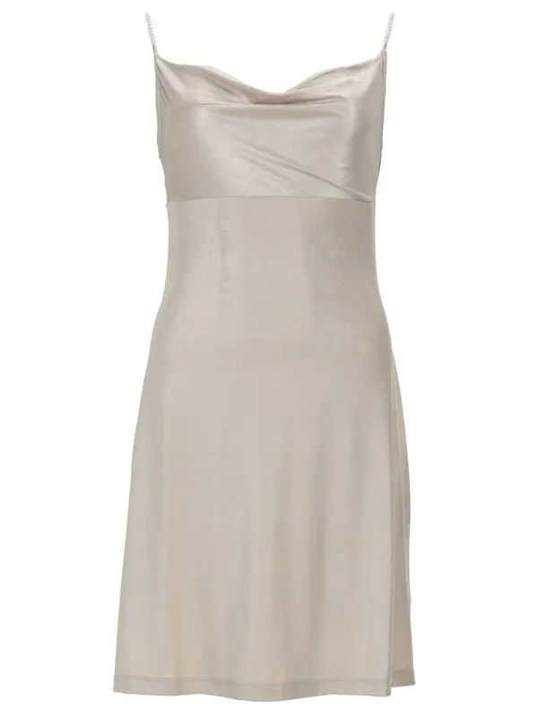 Versace Mini Abito In Raso - Ivory