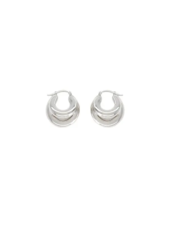 PANCONESI Blow Up Huggies Earrings - Silver