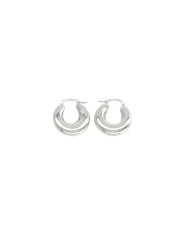 PANCONESI Blow Up Huggies Earrings - Silver