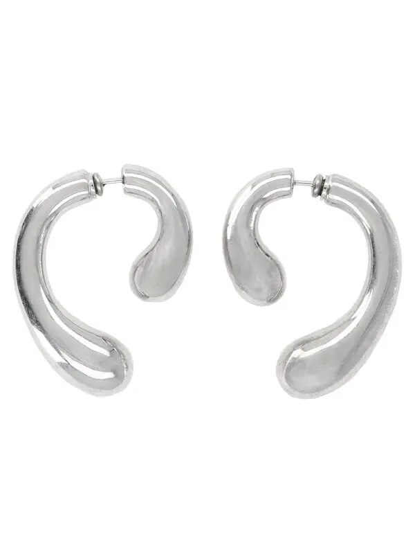 PANCONESI Small "p" Earrings - Silver