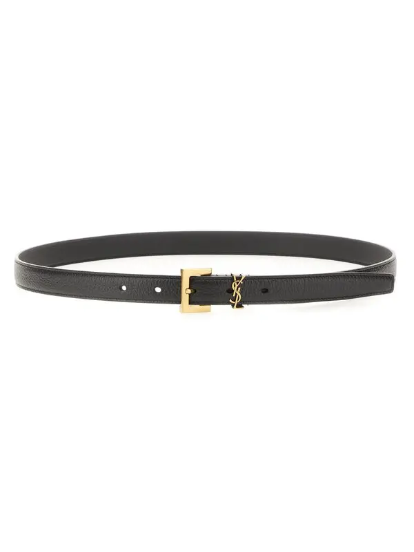 Saint Laurent Cassandre Belt - Black