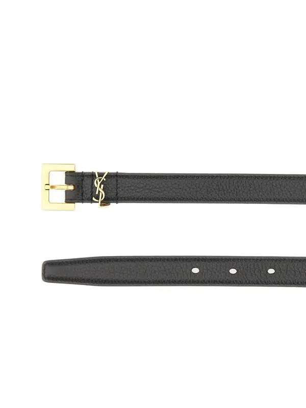 Saint Laurent Cassandre Belt - Black