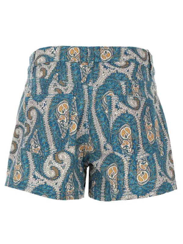 Etro Paisley Print Shorts - Blue