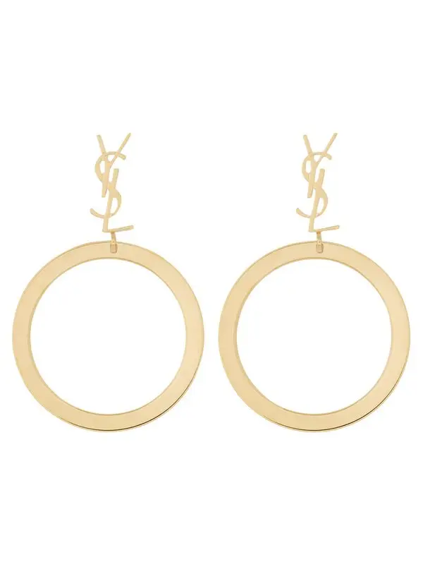 Saint Laurent Cassandre Pendant Earrings - Gold