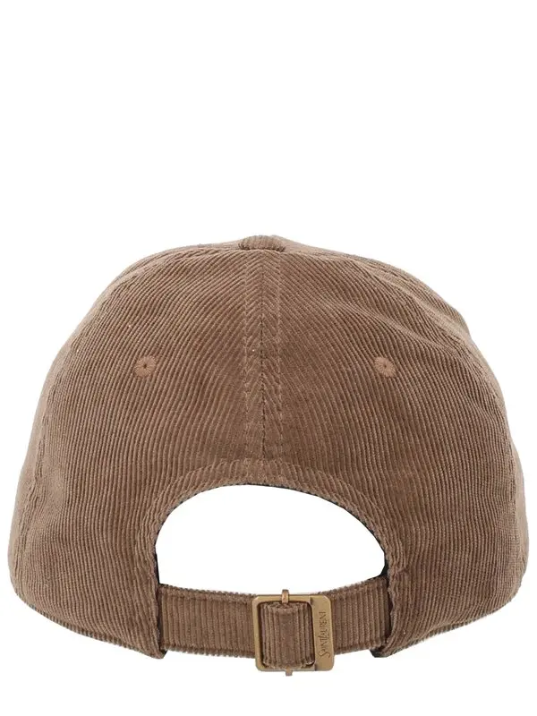 Saint Laurent Corduroy Baseball Cap - Brown