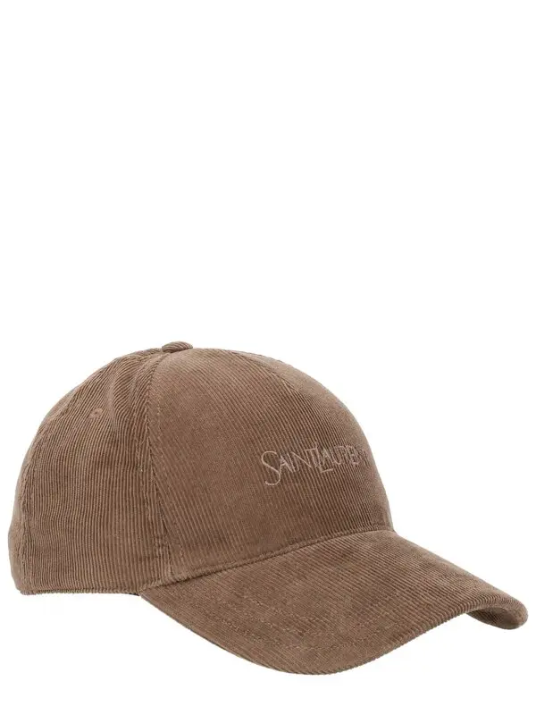 Saint Laurent Corduroy Baseball Cap - Brown