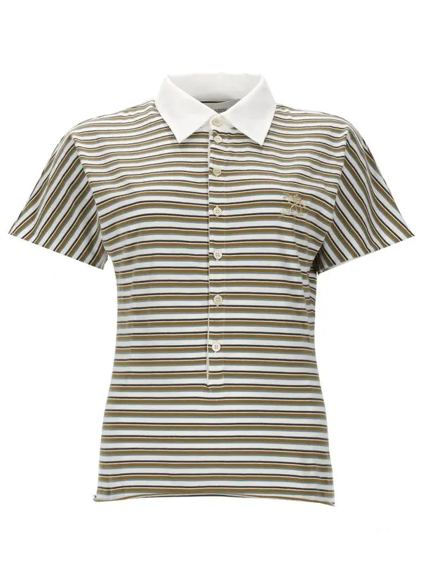 GOLDEN GOOSE Striped Polo - Multicolour