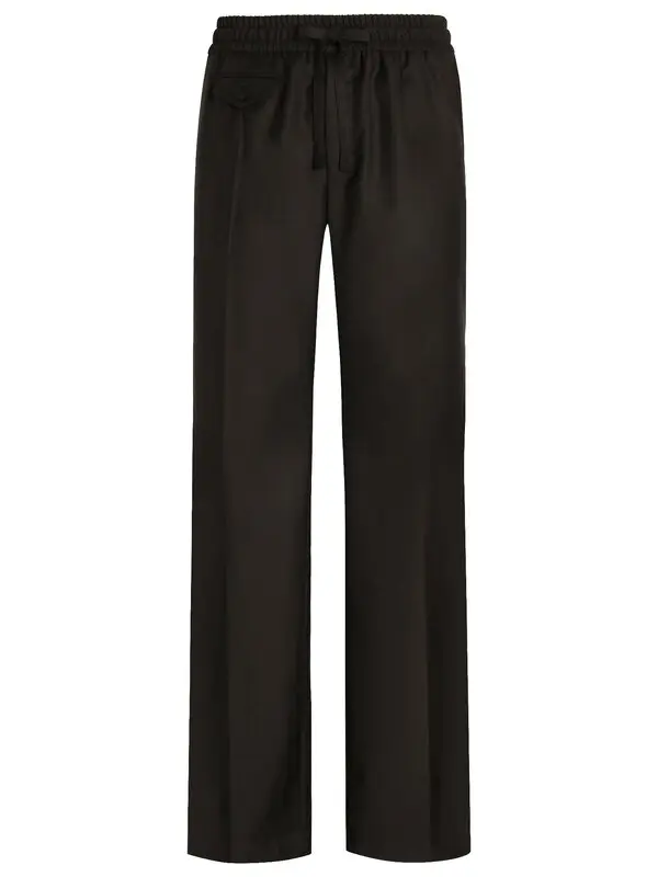 Dolce & Gabbana Wool Knit Jogging Pants - Black