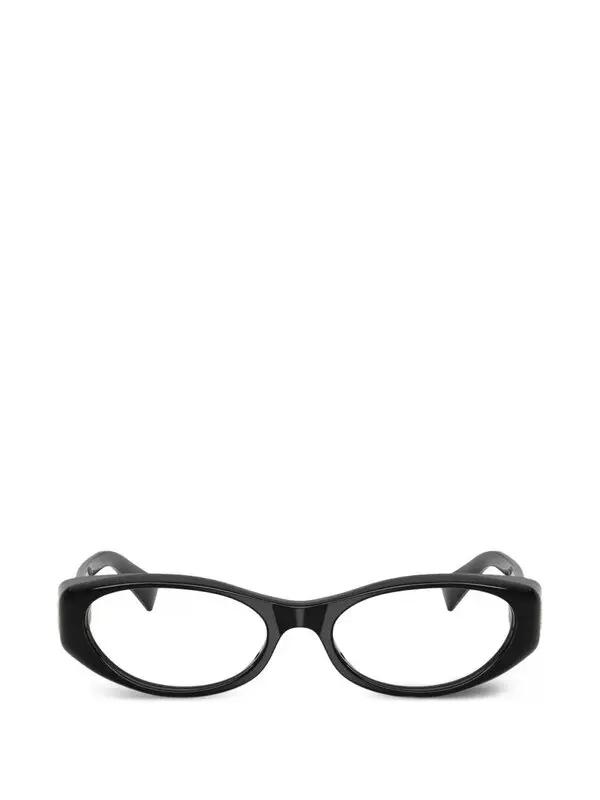 Miu Miu Geometric Frame Glasses - Black