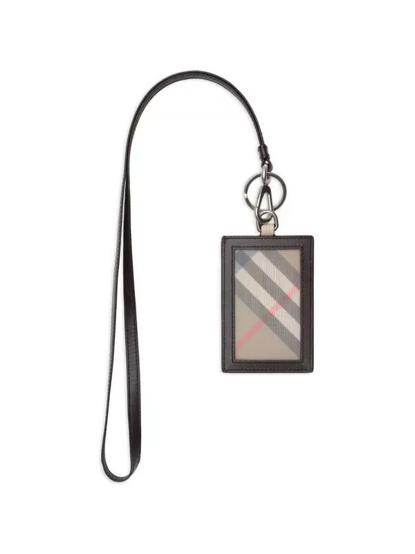 Burberry Pop Check Lanyard Card Case