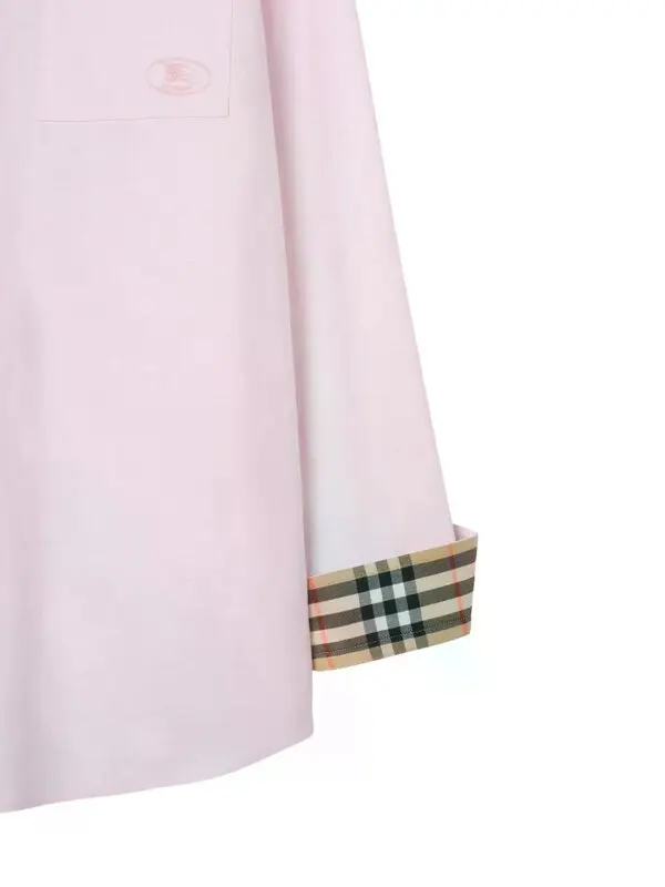 Burberry Relaxed Fit Cotton Oxford Shirt With Embroidered Knight Stamp