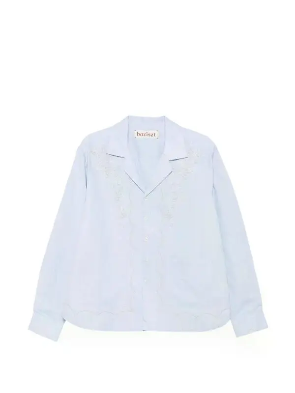 BAZISZT Mord Floral-embroidered Shirt