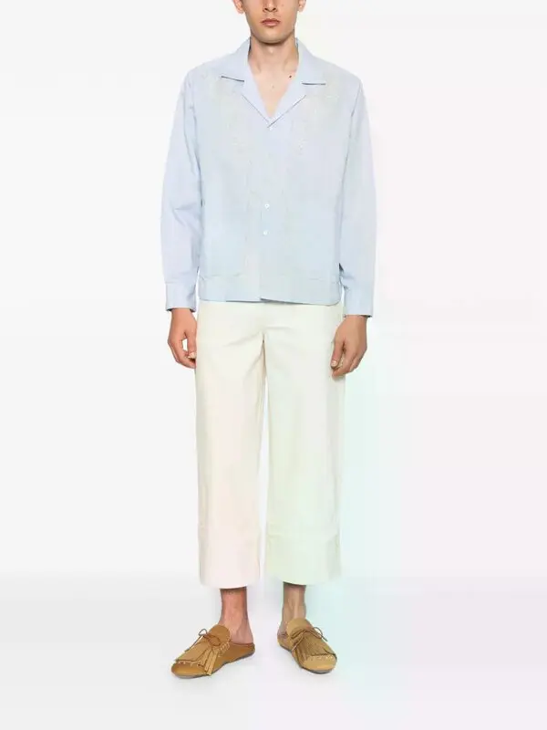 BAZISZT Mord Floral-embroidered Shirt
