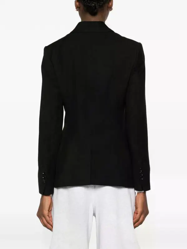 Ami Double-breasted Pocket Blazer - Black