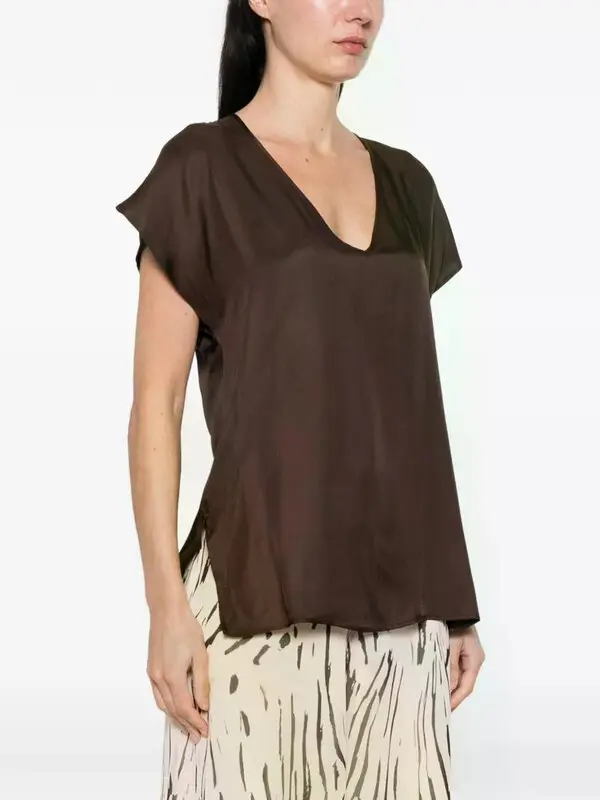 PENNYBLACK V-neck Top With Side Slits