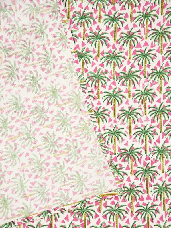 LES-OTTOMANS Tropical Cotton Tablecloth - Multicolour