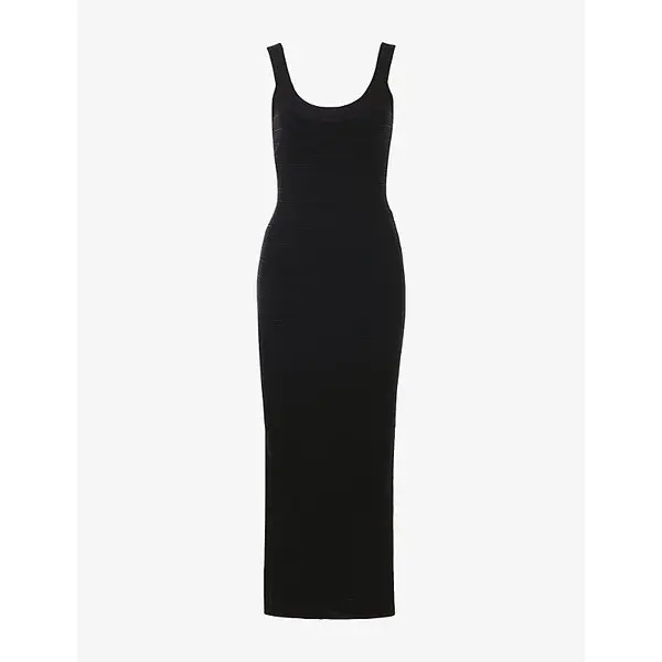 House Of Cb Bandage Stretch-woven Maxi Dress - Black
