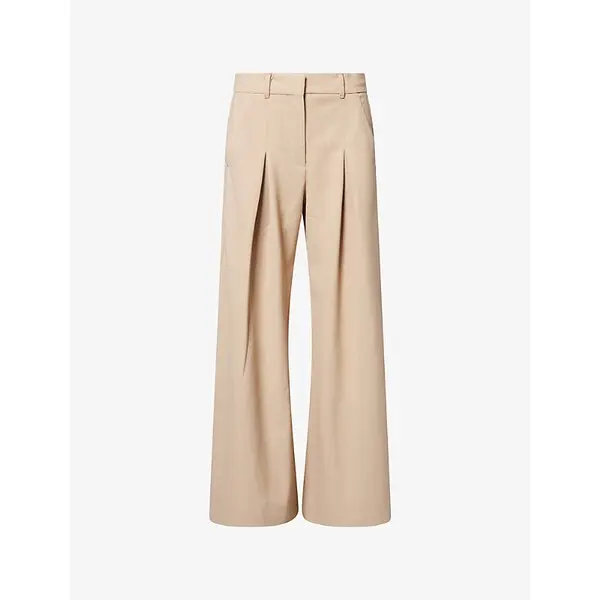 ME+EM Ultimate Wide-leg Pleated Trousers