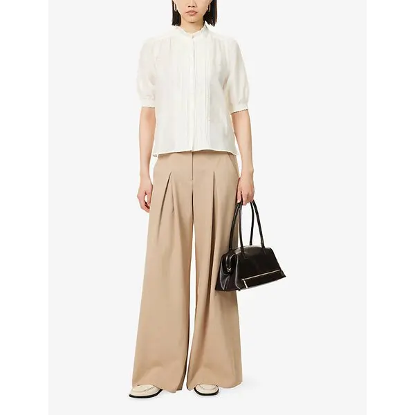 ME+EM Ultimate Wide-leg Pleated Trousers