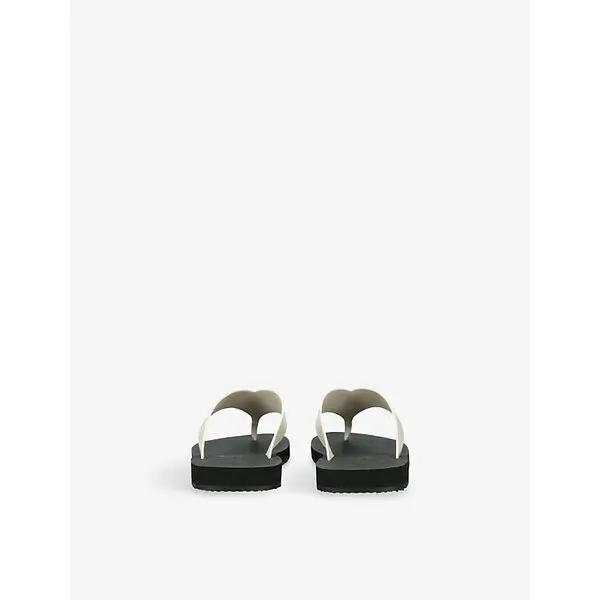 THE ROW Dune Classic Ginza Leather Sandals - White/blk