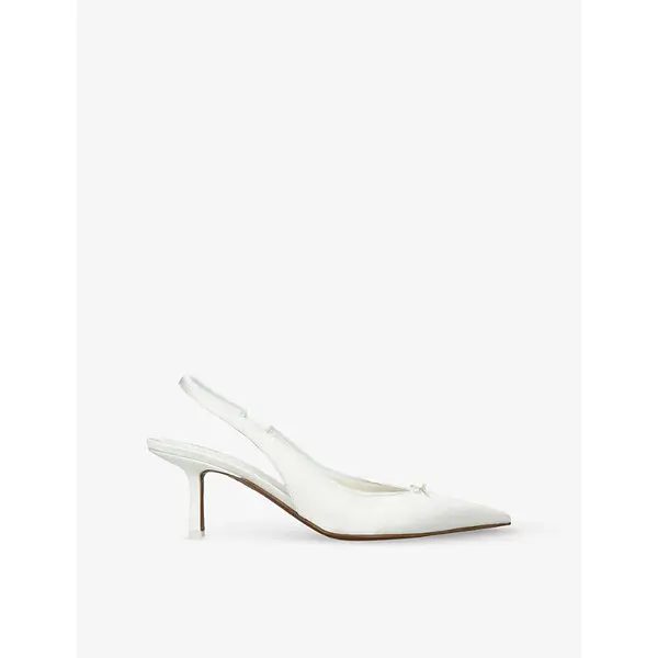 NEOUS Moriah Silk-satin Slingbacks - Cream