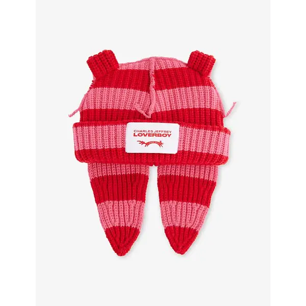 CHARLES JEFFREY Rabbit Wool-blend Beanie - Red
