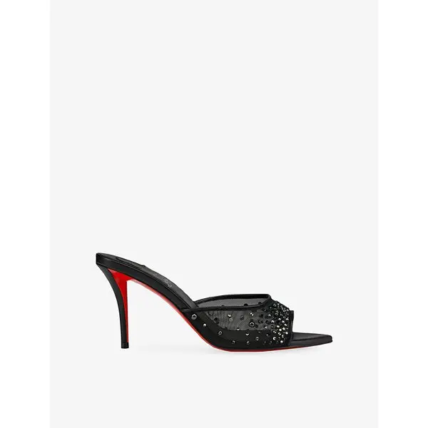 CHRISTIAN LOUBOUTIN Miss Z Degrastrass Perla 80 Heeled Courts - Black/lin Black