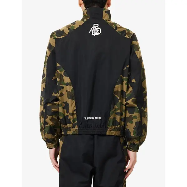 A BATHING APE Camo-print Funnel-neck Shell Jacket