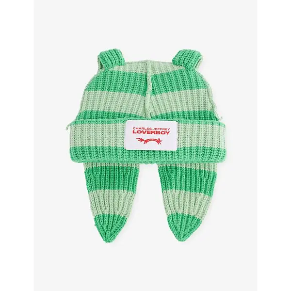 CHARLES JEFFREY Chunky Rabbit Beanie - Green