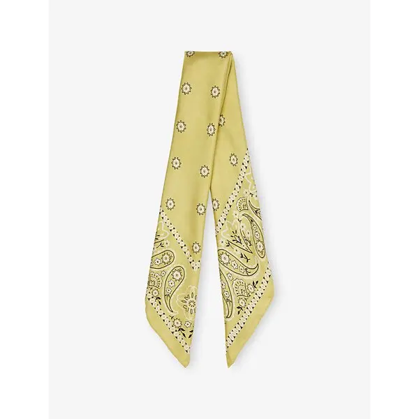 Max Mara Bandana-print Square Silk Scarf - Green
