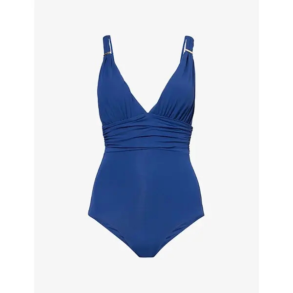 Melissa Odabash Panarea V-neck Swimsuit - Marine