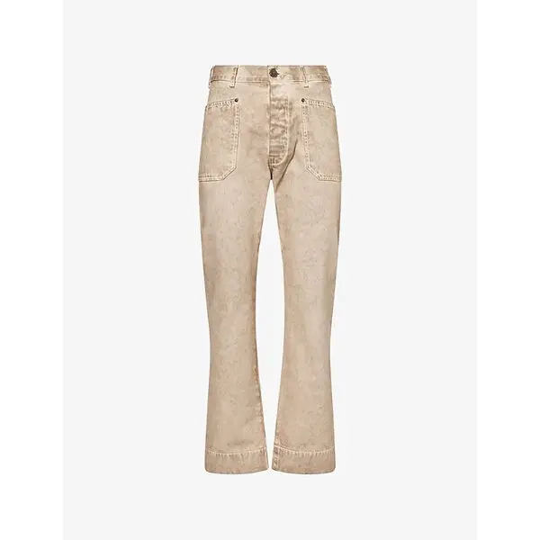 VIVIENNE WESTWOOD Carpenter Distressed Denim Jeans - Washed Beige