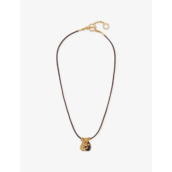 Zimmermann Mira Pendant Necklace - Gold Red