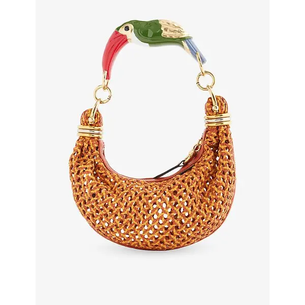 Chloé Small Leather Hobo Bag With Bracelet Handle - Crimson Orange