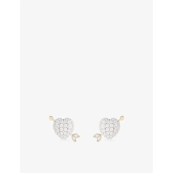 SWAROVSKI Idyllia Mixed-metal Plated And Cubic Zirconia Stud Earrings - Silver Tone