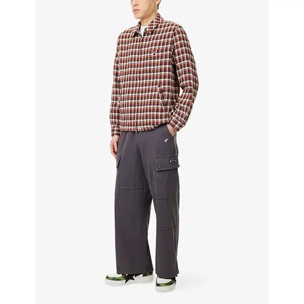 A BATHING APE Cargo Patch-pocket Cotton Jogging Bottoms