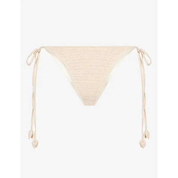 Devon Windsor Crochet Knit Bikini Bottom - Vanilla