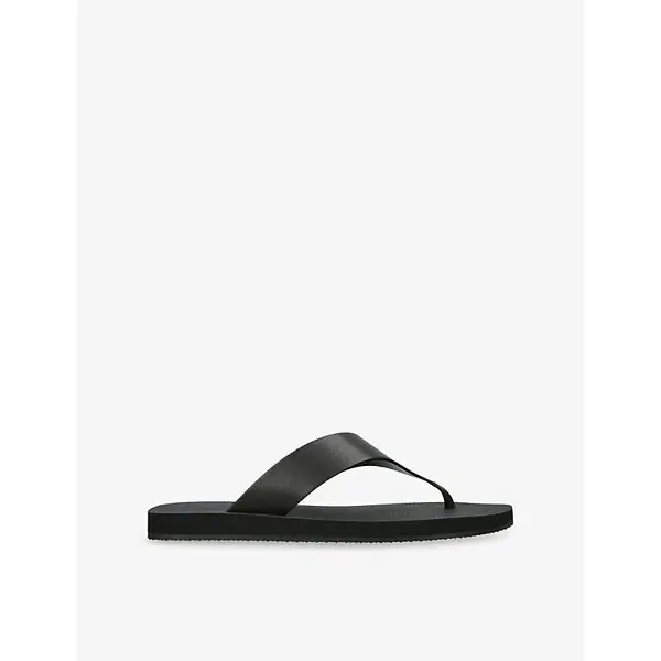 THE ROW Dune Classic Ginza Leather Sandals - Black