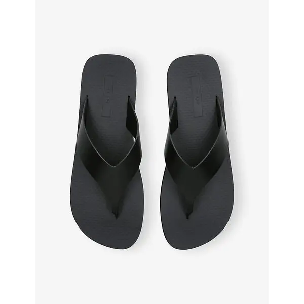 THE ROW Dune Classic Ginza Leather Sandals - Black