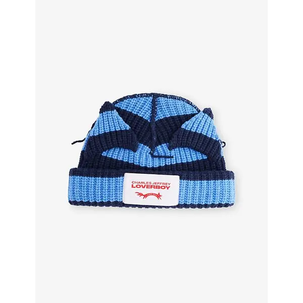 CHARLES JEFFREY Chunky Ears Beanie - Blue