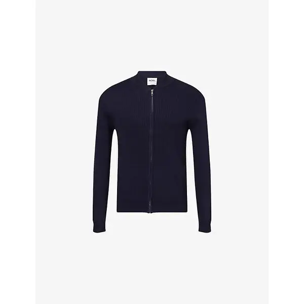 NOBL Atlas Zip-up Knitted Bomber Jacket