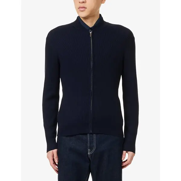 NOBL Atlas Zip-up Knitted Bomber Jacket