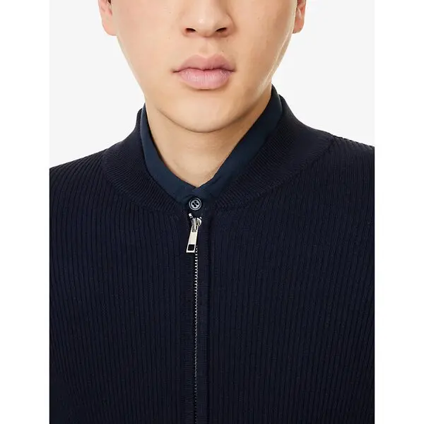 NOBL Atlas Zip-up Knitted Bomber Jacket