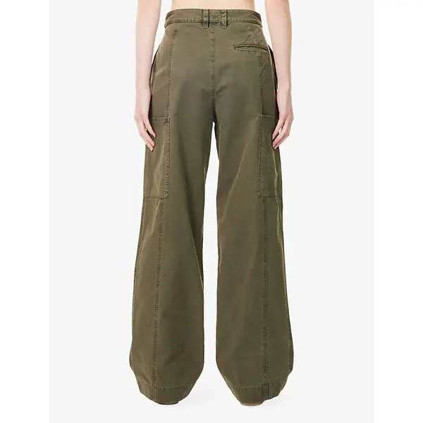 JW Anderson Cotton Cargo Trousers - Khaki