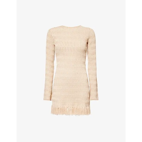 Devon Windsor Costa Metallic Knit Mini Dress