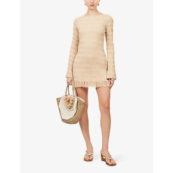 Devon Windsor Costa Metallic Knit Mini Dress