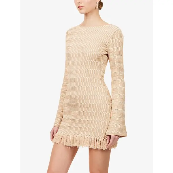 Devon Windsor Costa Metallic Knit Mini Dress