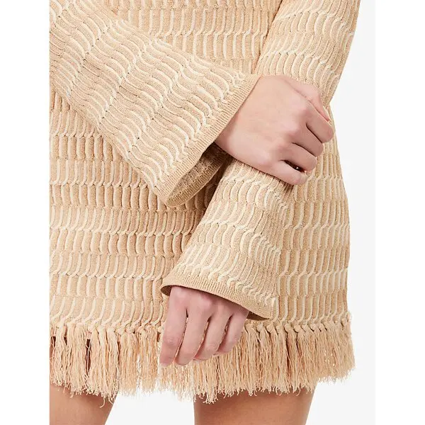 Devon Windsor Costa Metallic Knit Mini Dress
