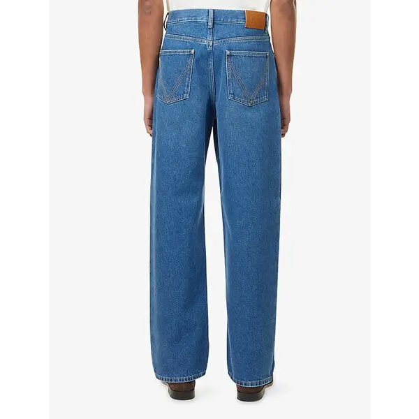 Bottega Veneta Five-pocket Wide-leg Denim Jeans