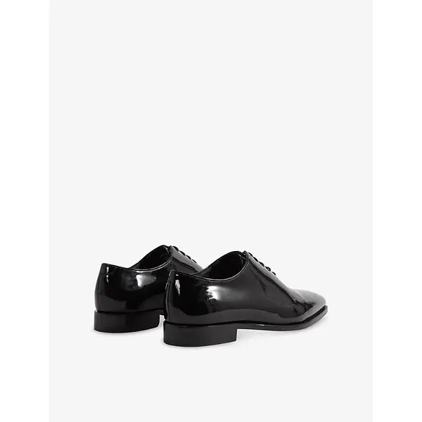 REISS Lace-up Patent-leather Shoes